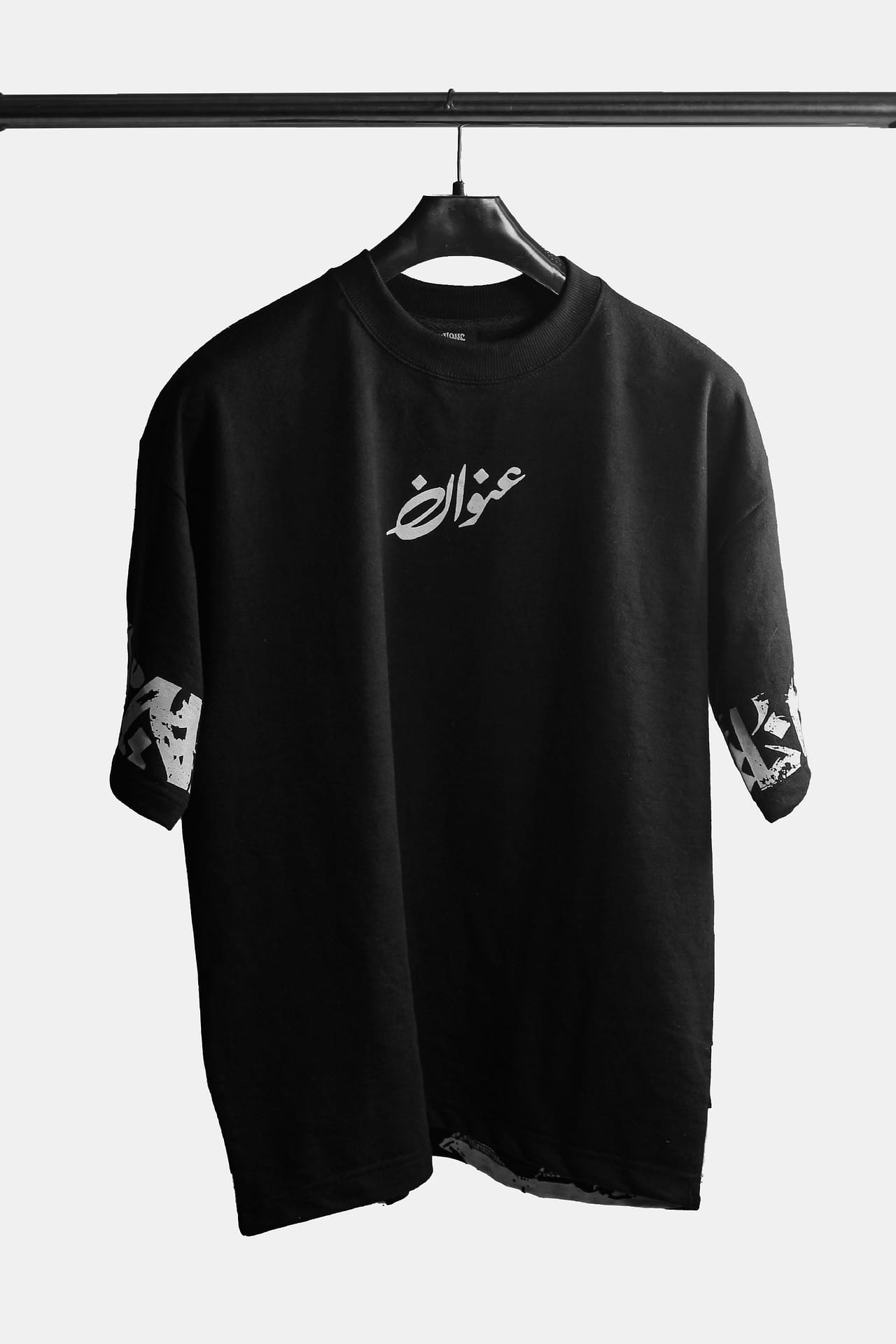 Hurf-e-Siyah Oversized Black T-Shirt – Bold Back Print Streetwear by Unwan